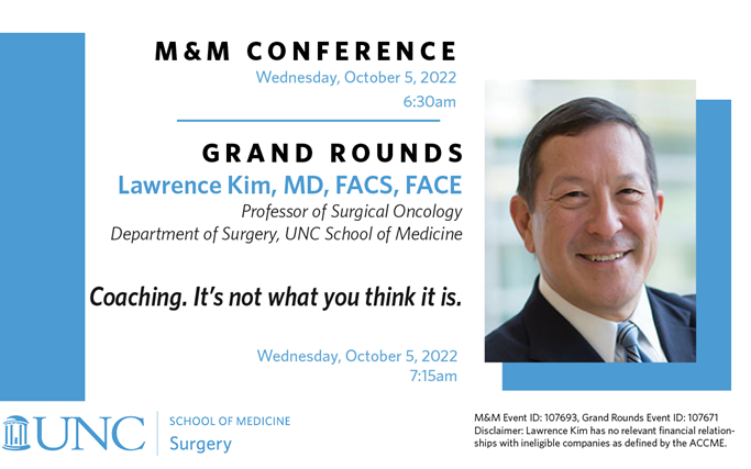 Surgery Grand Rounds on 10/5/2022
