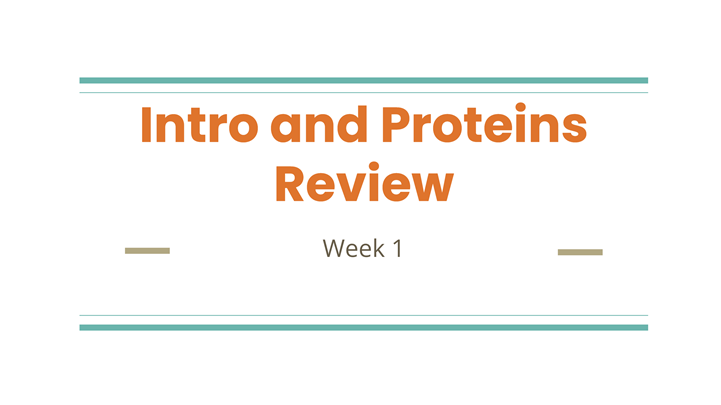 Week 1 Review