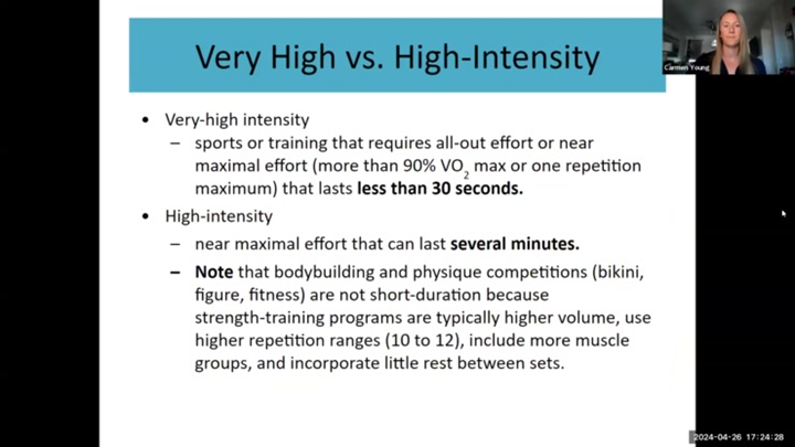Short Duration High Intensity Sports Nutrition