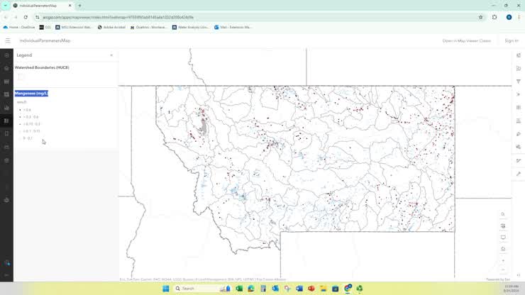 Navigating the interactive parameters map