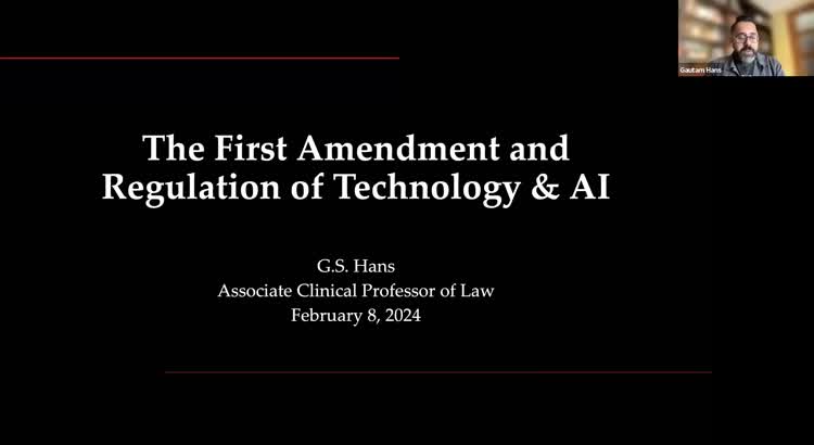 "The First Amendment and Regulation of Technology & AI"