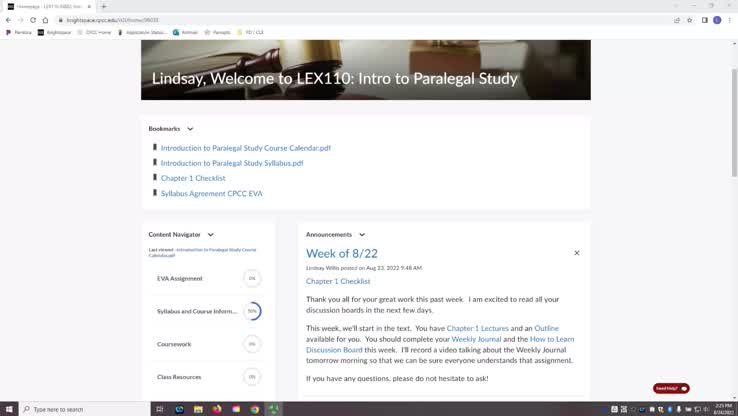 LEX 110: Weekly Journal