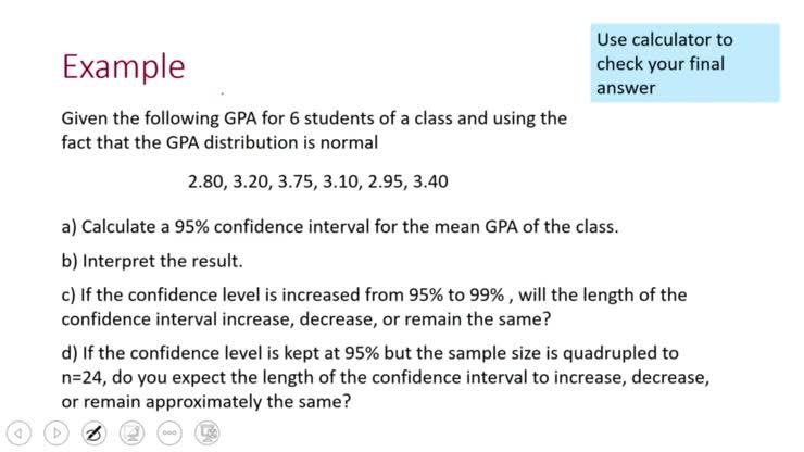 18 Ch6 Part 2_3 Confidence Intervals - Using Calculator