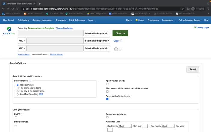 International Industry Reports & Info in Business Source Complete
