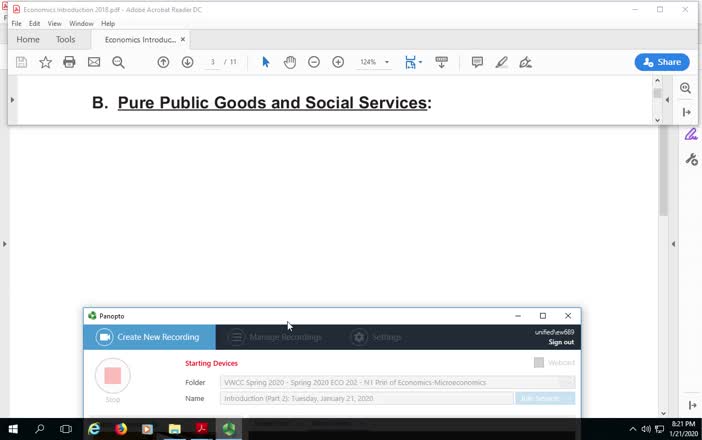 Introduction (Part 2): Tuesday, January 21, 2020
