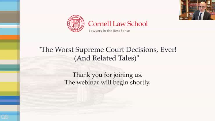 "The Worst Supreme Court Decisions, Ever! (And Related Tales)"