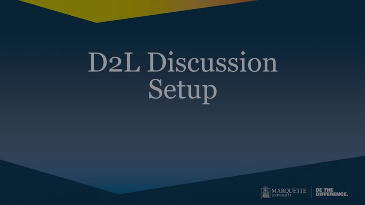 D2L Discussion: Setup