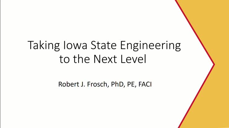 CoE Dean Candidate 2 -- Robert Frosch