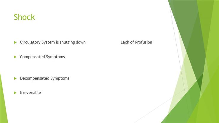 Shock, Bleeding, Wounds, Burns