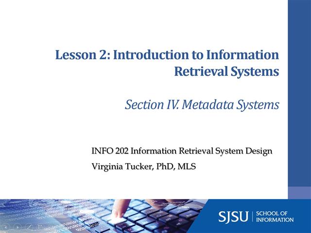 INFO202-2 Metadata Systems