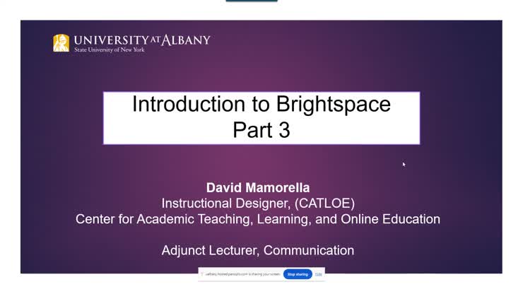 Introduction to Brightspace Part 3