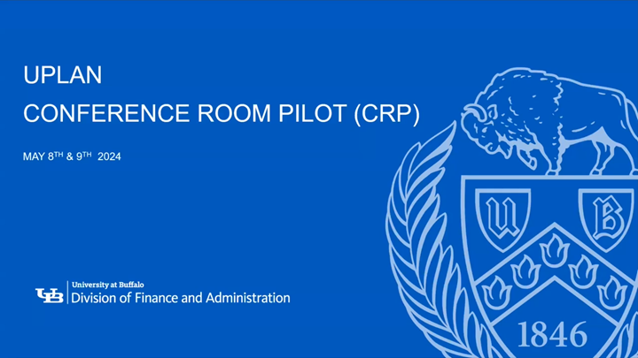 UPlan Conference Room Pilot Session One (May 2024)