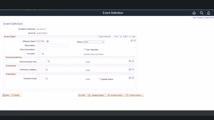 Update a Checklist - 3C Events - No Audio
