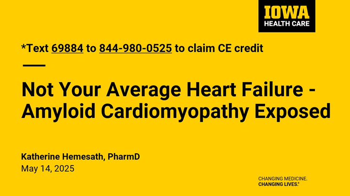 Pharmacy Grand Rounds - Not Your Average Heart Failure – Amyloid ...