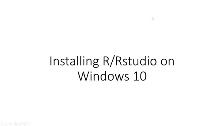 Topic 1 Video 2: Installing R and RStudio (Windows)