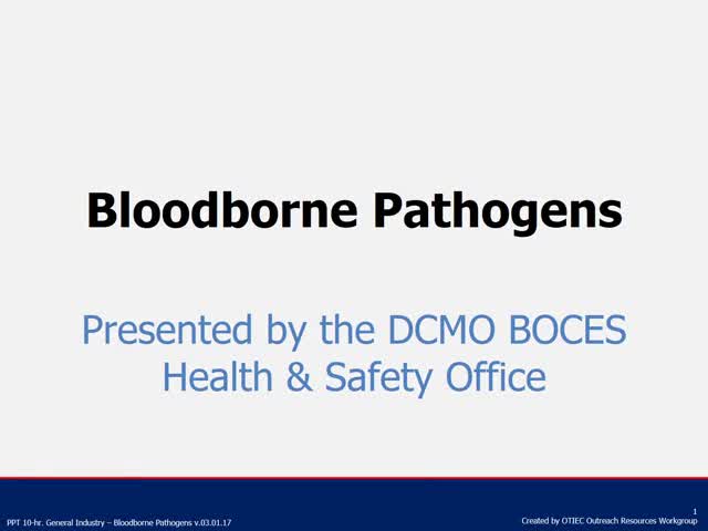 Bloodborne pathogens PPT