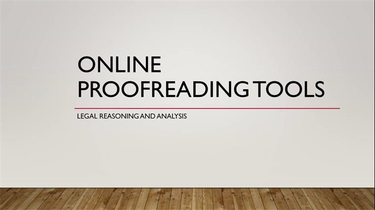 Online Proofreading Tools
