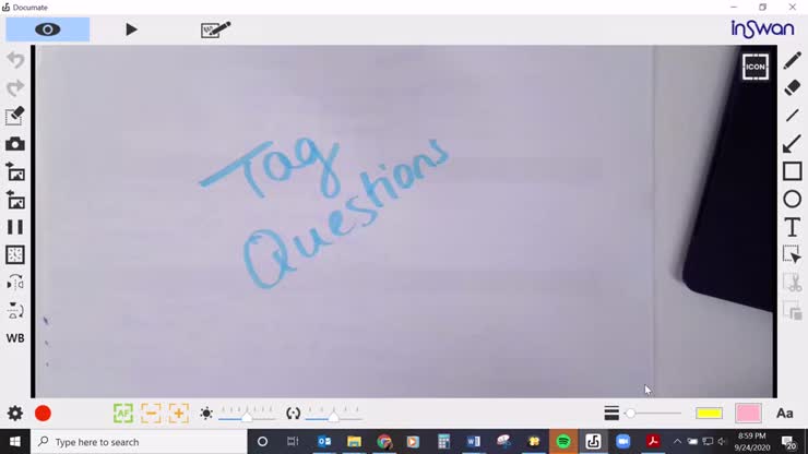 Tag question intro