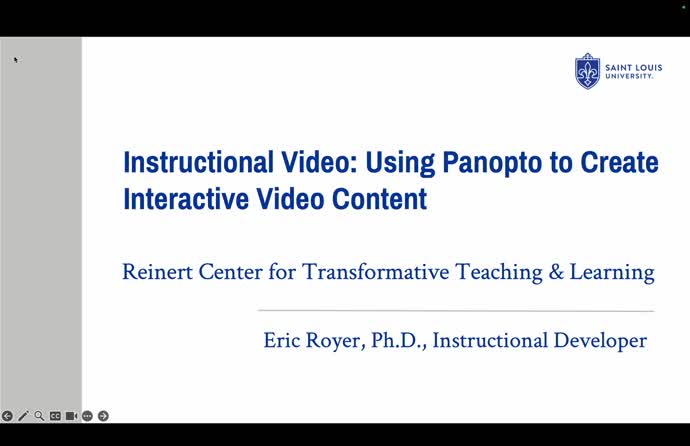 Using Panopto to Create Interactive Video Content