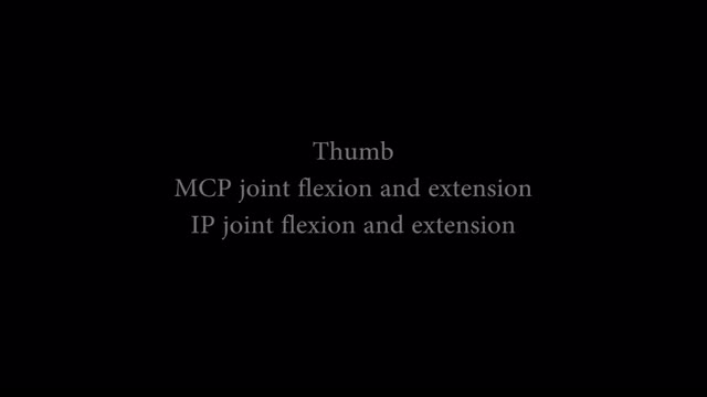 Thumb MCP and IP joint flexion and extension