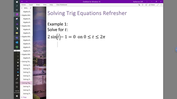 Solving basic trig equations
