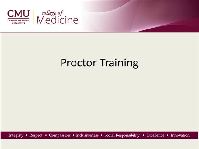 General Proctor Training