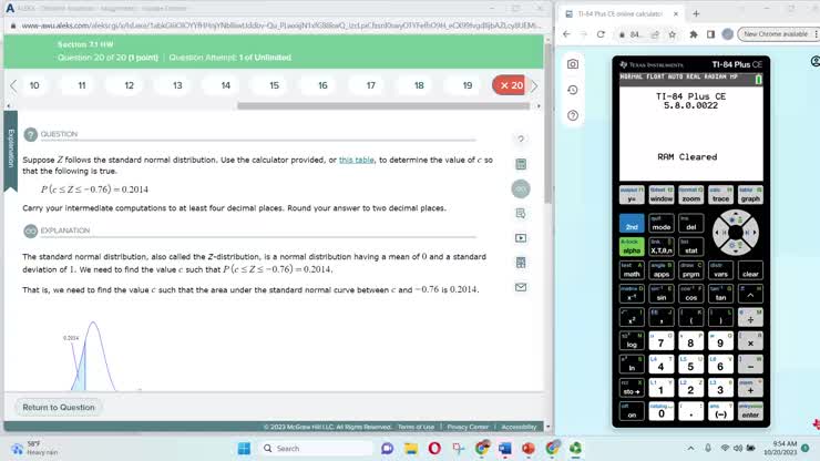 MAT 152 Section 7.1 Question 20