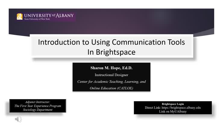 Introduction to Communications Tools in Brightspace