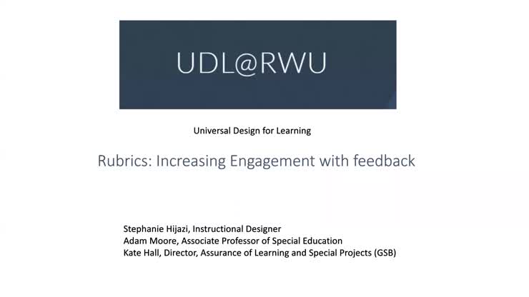 UDL: Rubrics