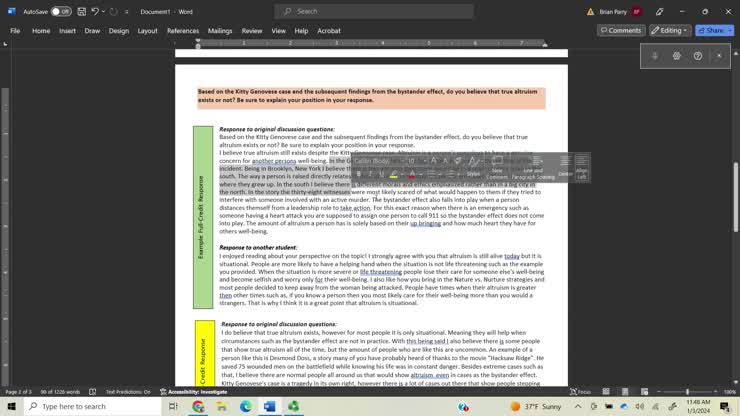 Discussion Expectation Explanation