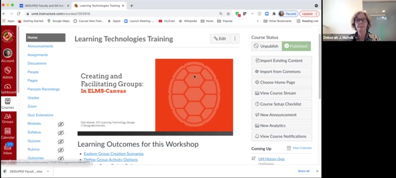 Create and Facilitate Groups and Group Work in ELMS-Canvas