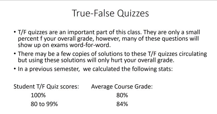 True-False Quizzes (new 2021)