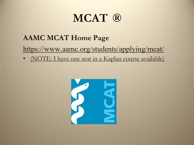 MCAT Information Session Fall 2018