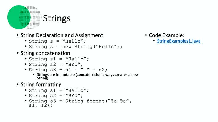 CS 240 - Working with Strings