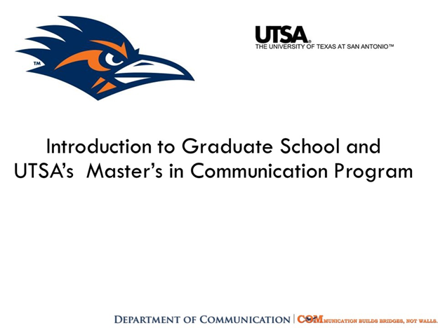 Master's in Communication Program at UTSA