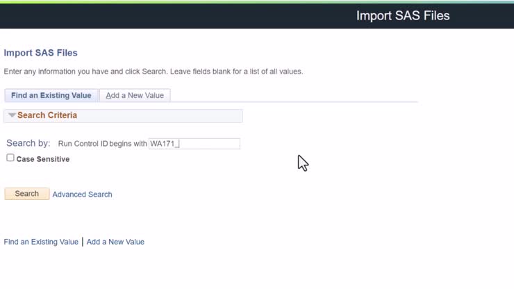 Importing SAS Files Page