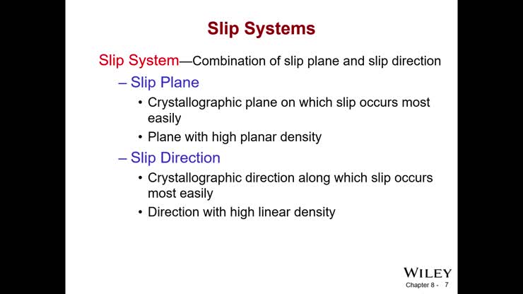 Lecture 14b - Chapter 8 - Slip Systems (part 1)