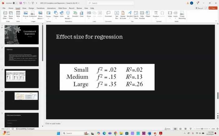 HPE 570 Correlation & Regression