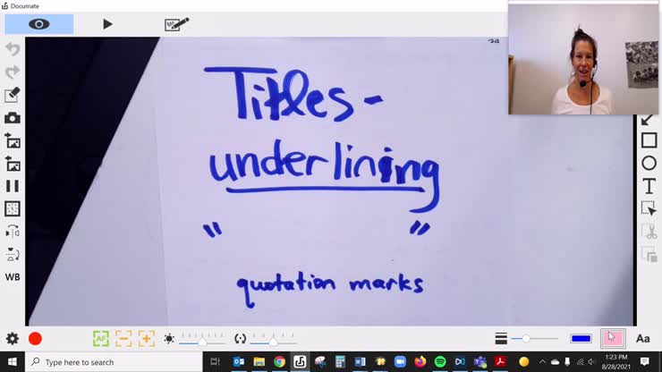 Underlining Quotation Mark intro