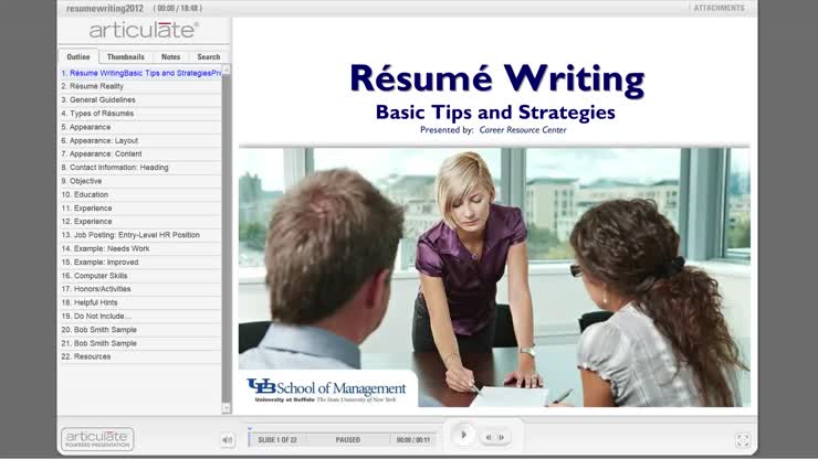 Résumé Writing: Basic Tips and Strategies