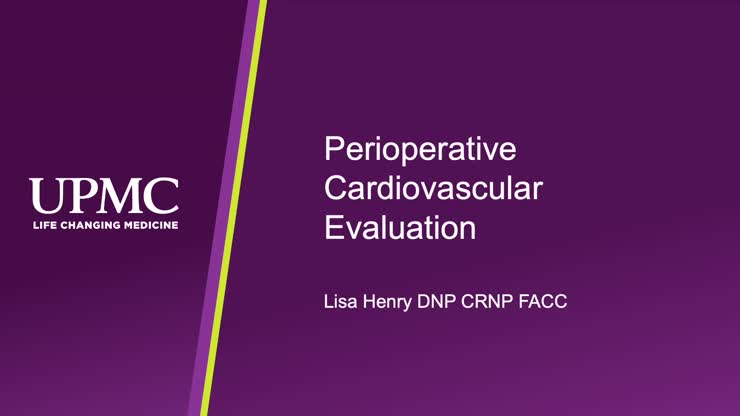Pre op Cardiac Eval lecture Henry