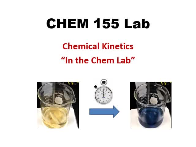 Kinetics Lab (in the chem) with videos C