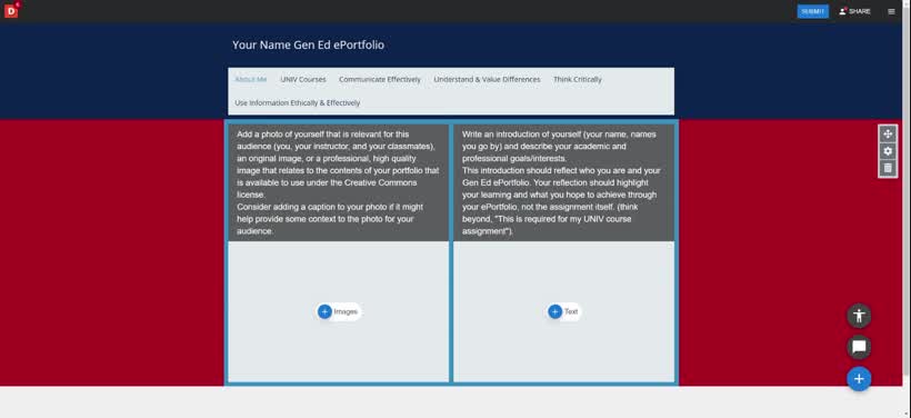 How to Edit the Header of your ePortfolio