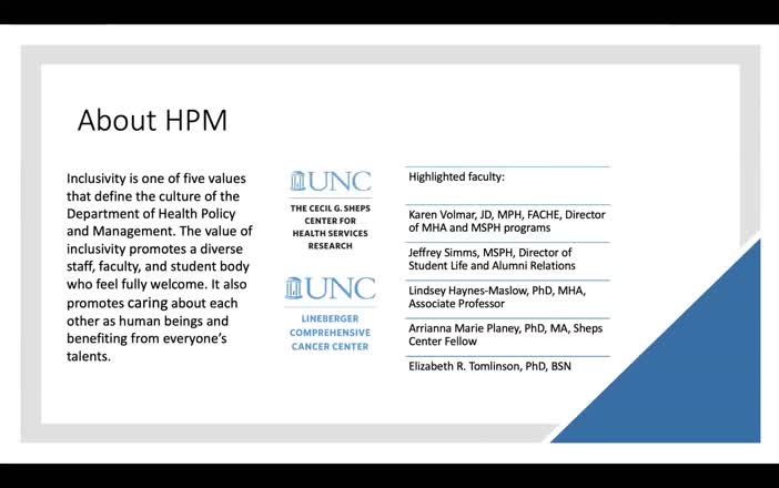 MPH Health Policy Admitted Student Session
