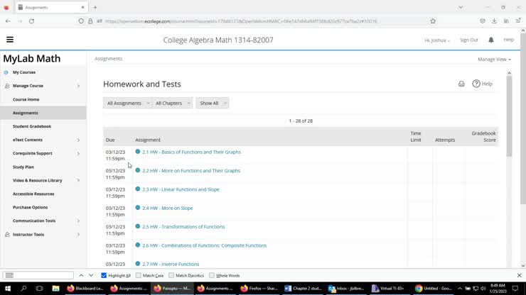 Begining of section 2.1