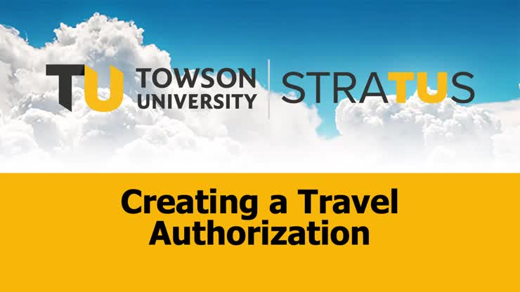 Creating a Travel Authorization