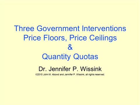Three Government Interventions: Price Floors, Price Ceilings & Quantity ...