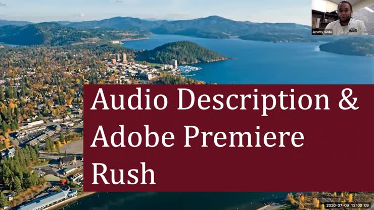 Audio Description and Adobe Premiere Rush