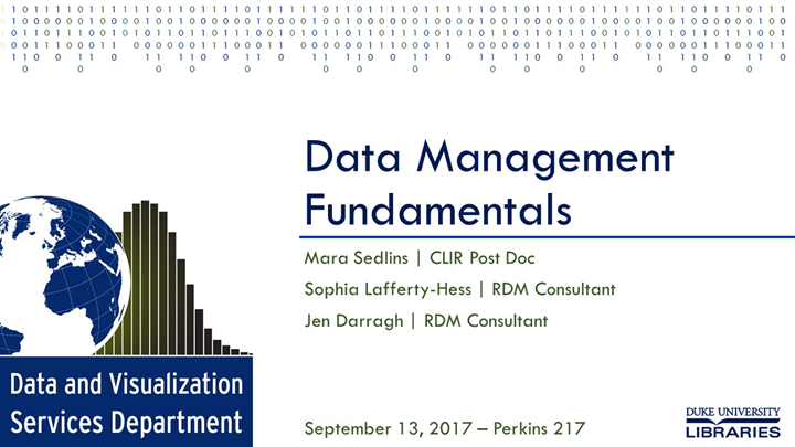 Data Management Fundamentals