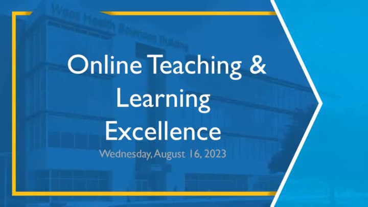 23WW - Online Teaching & Learning Excellence